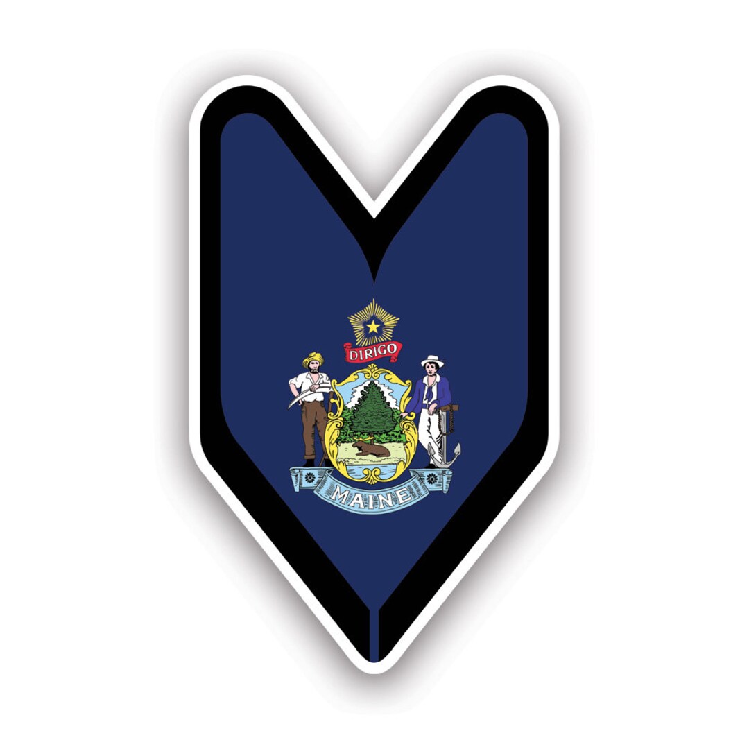 Maine Driver Badge Sticker - Decal - American Made - UV Protected ...