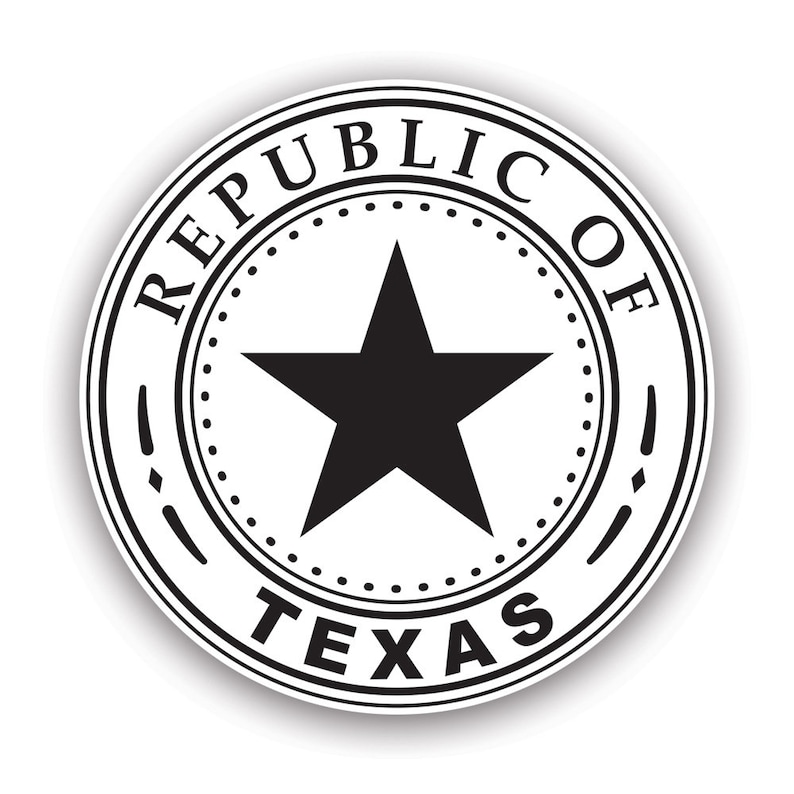 Republic of Texas Seal Sticker Decal American Made UV - Etsy