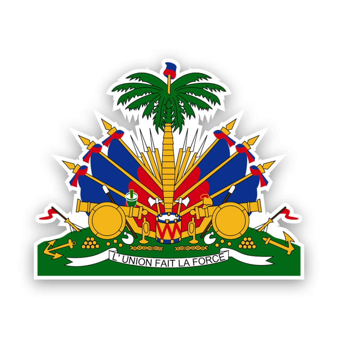 Haitian Coat of Arms Sticker - Decal - American Made - UV Protected ...