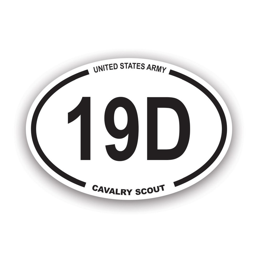 United States Army MOS 19D Cavalry Scout Oval Sticker - Decal ...