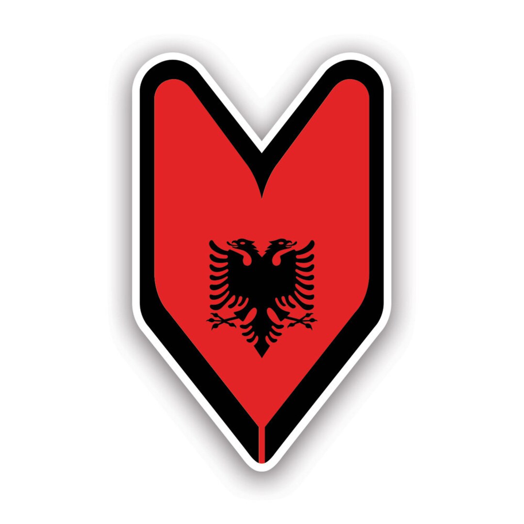 Albanian Driver Badge Sticker - Decal - American Made - UV Protected ...