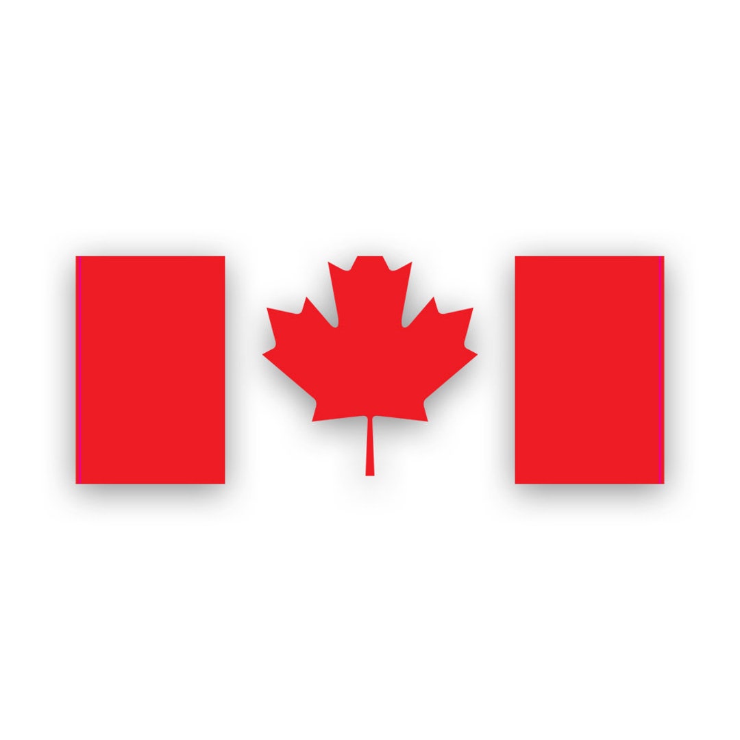 Canadian Flag Sticker - Decal - American Made - UV Protected Canada ...