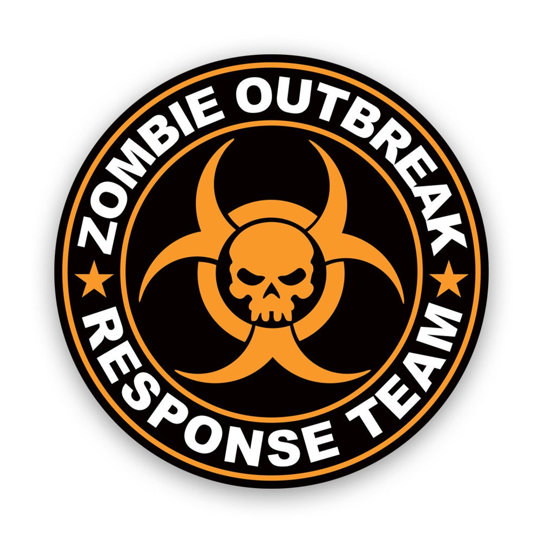 Orange Zombie Undead Corporeal Revenant Zombies Hunter Sticker - Decal ...