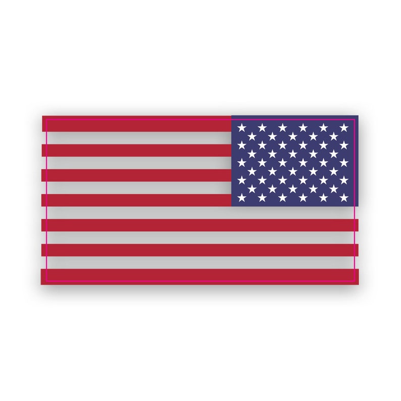 Reverse American Flag Sticker Decal American Made UV - Etsy
