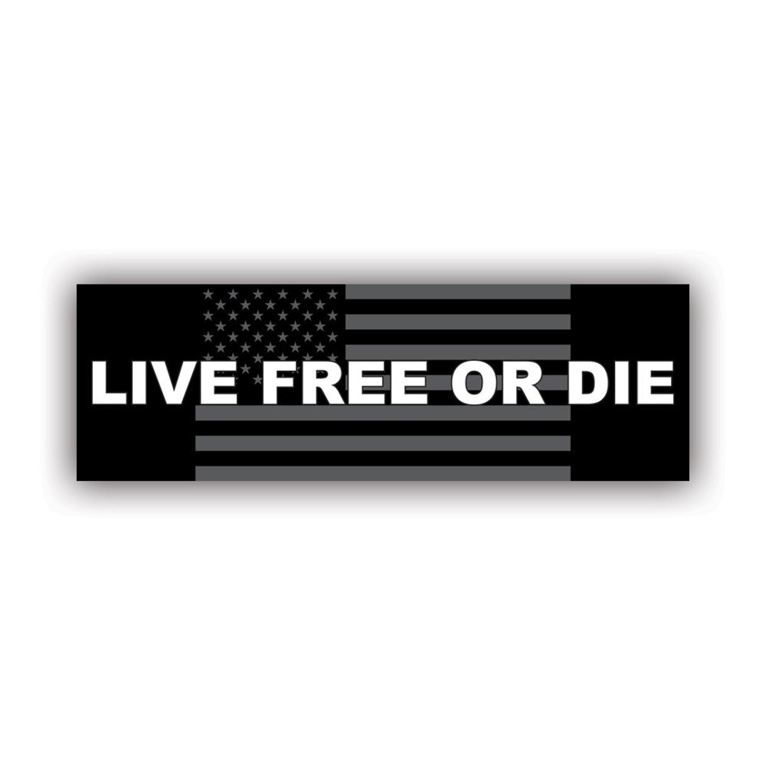 Live Free or Die Bumper Sticker - Decal - American Made - UV Protected ...