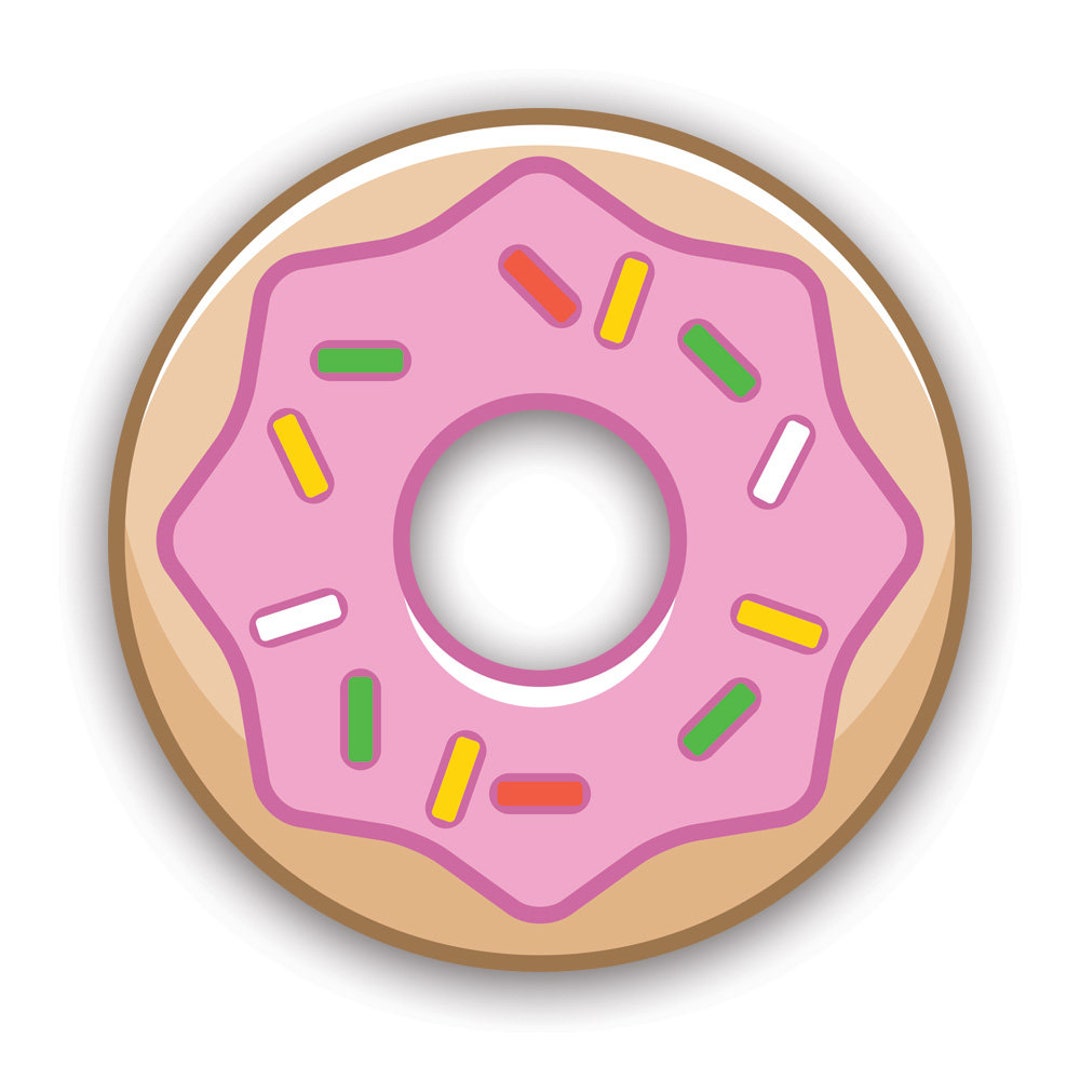 Pink Donut Doughnut Sticker - Decal - American Made - UV Protected ...