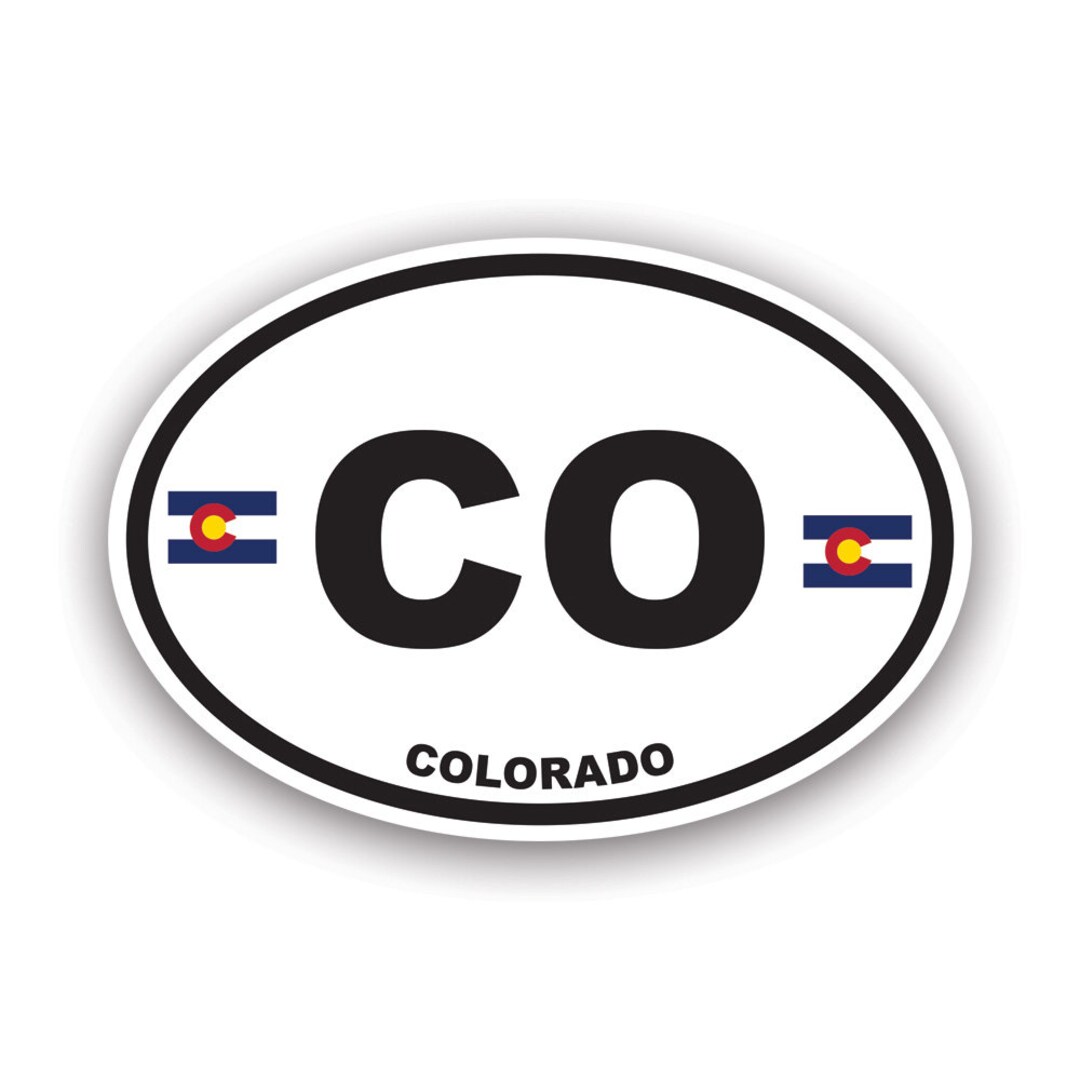 Colorado Flag Oval Sticker - Decal - American Made - UV Protected Co ...