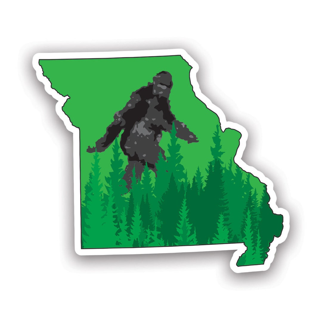 Missouri Bigfoot Flag Sticker - Decal - American Made - UV Protected ...