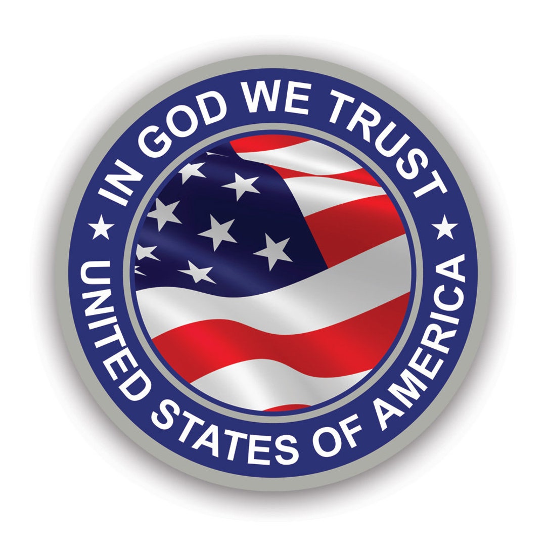 In God We Trust United States of America Sticker - Decal - American ...