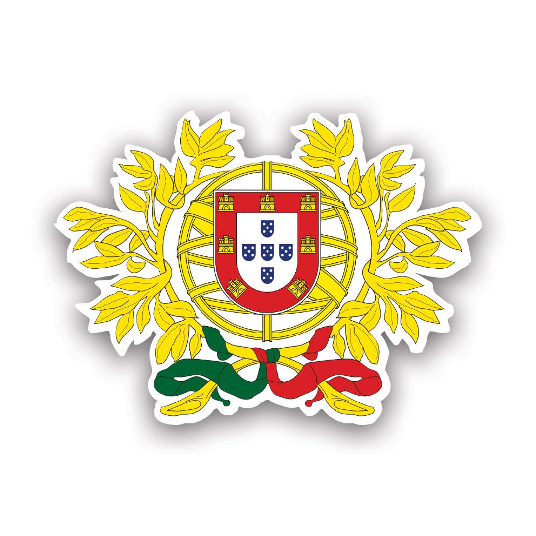 Portuguese Coat of Arms Sticker Decal American Made UV Protected ...