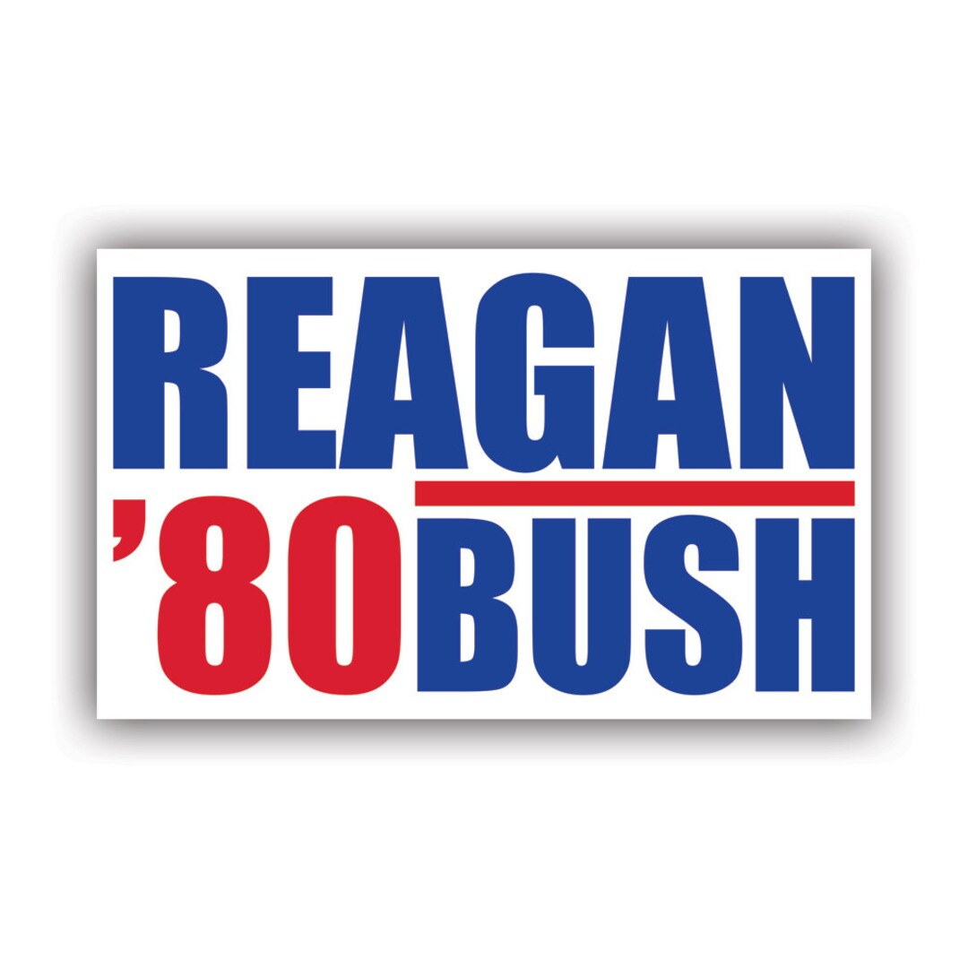 Vintage Reagan Bush 80s Sticker Decal American Made UV Protected ...