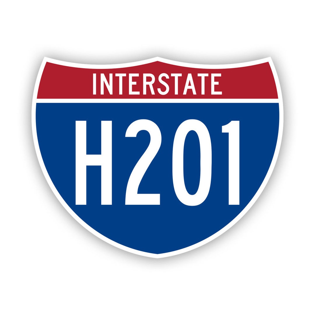 Interstate H-201 H201 Sticker Decal American Made UV Protected Moanalua ...