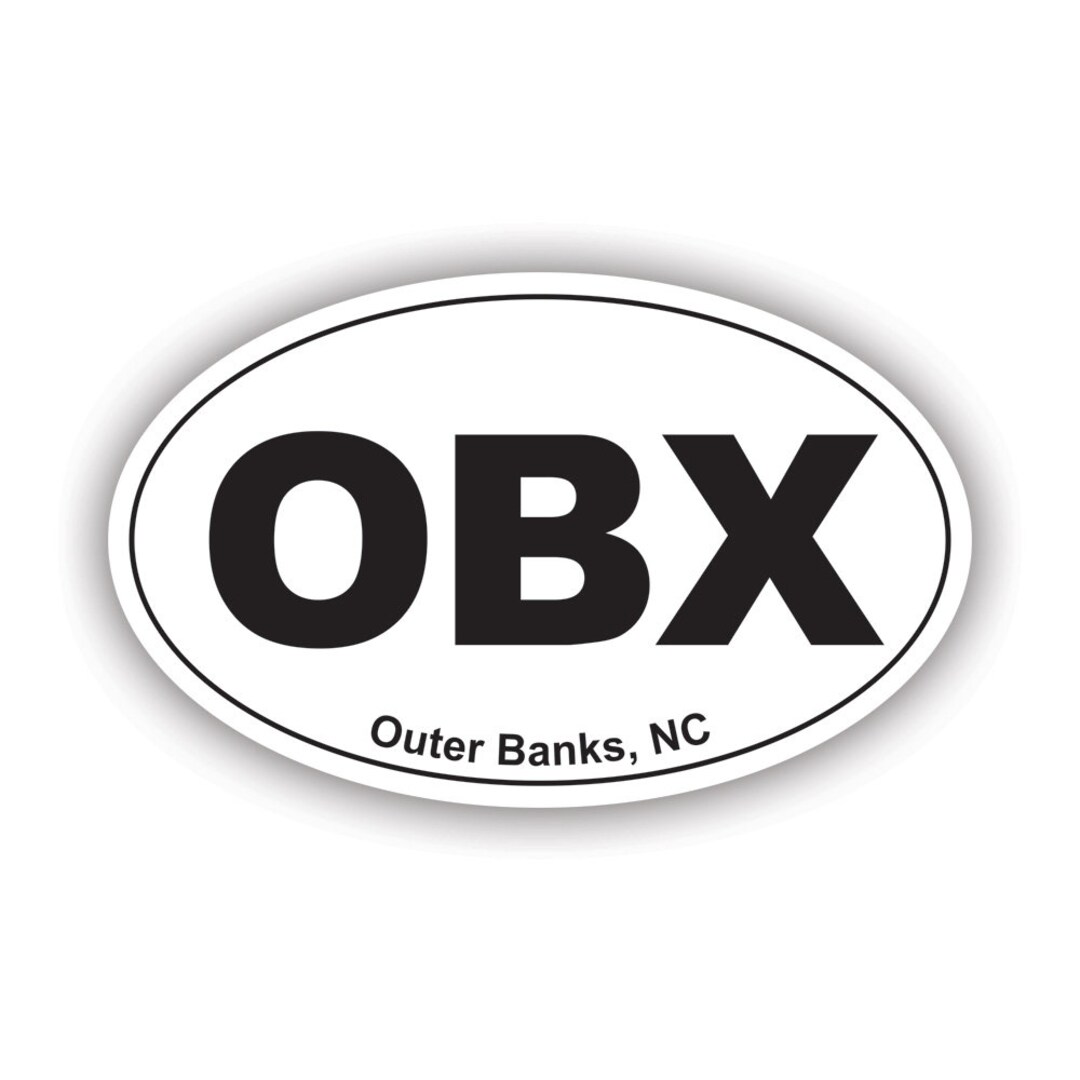 Oval OBX Outer Banks Sticker Decal American Made UV Protected Nc North ...