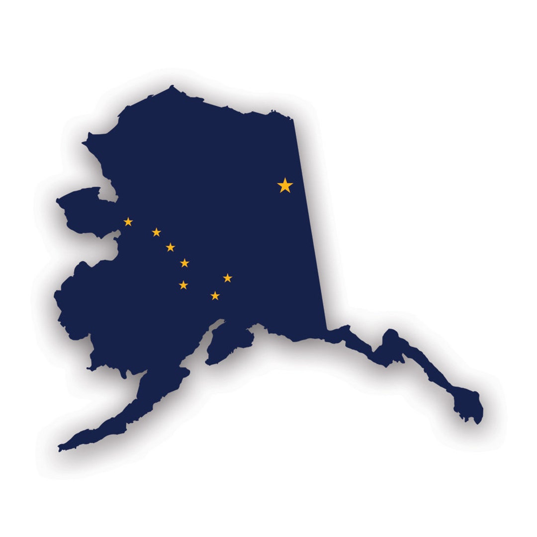 Alaska State Shaped Flag Sticker Decal American Made UV Protected Ak - Etsy