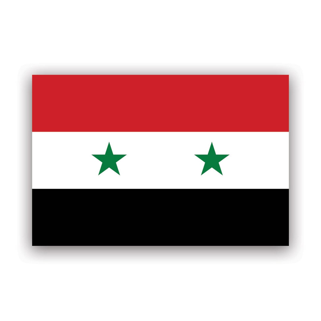 Syrian Flag Sticker Decal American Made UV Protected Syria Syr Sy - Etsy
