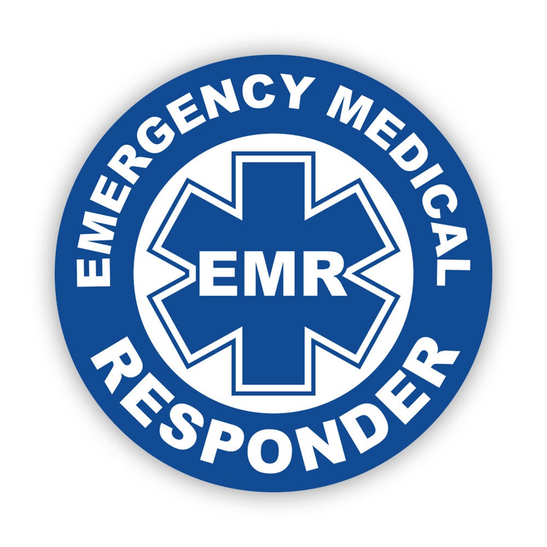 Emergency Medical Responder EMR Sticker - Decal - American Made - UV ...