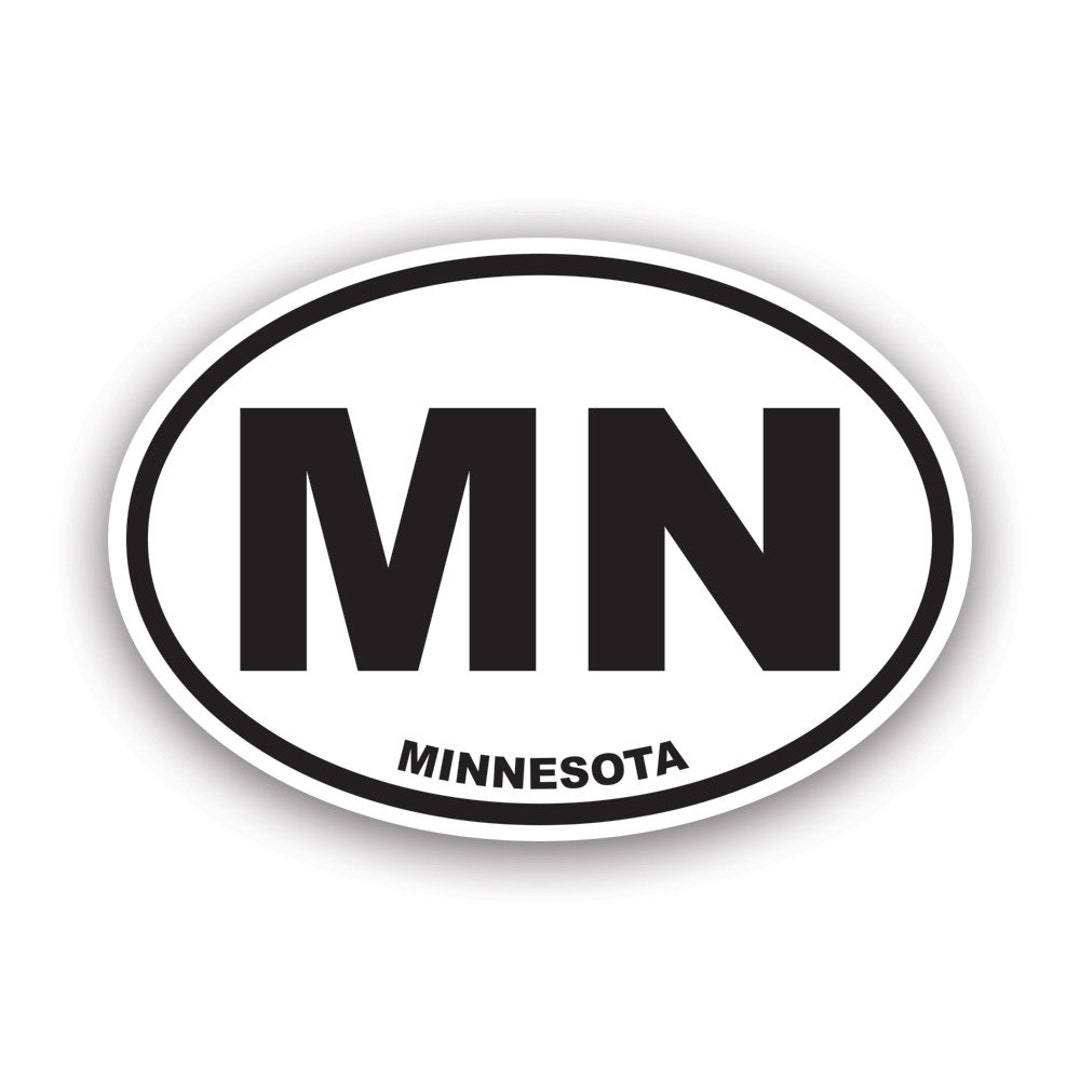 Minnesota Euro Oval Sticker - Decal - American Made - UV Protected Mn ...
