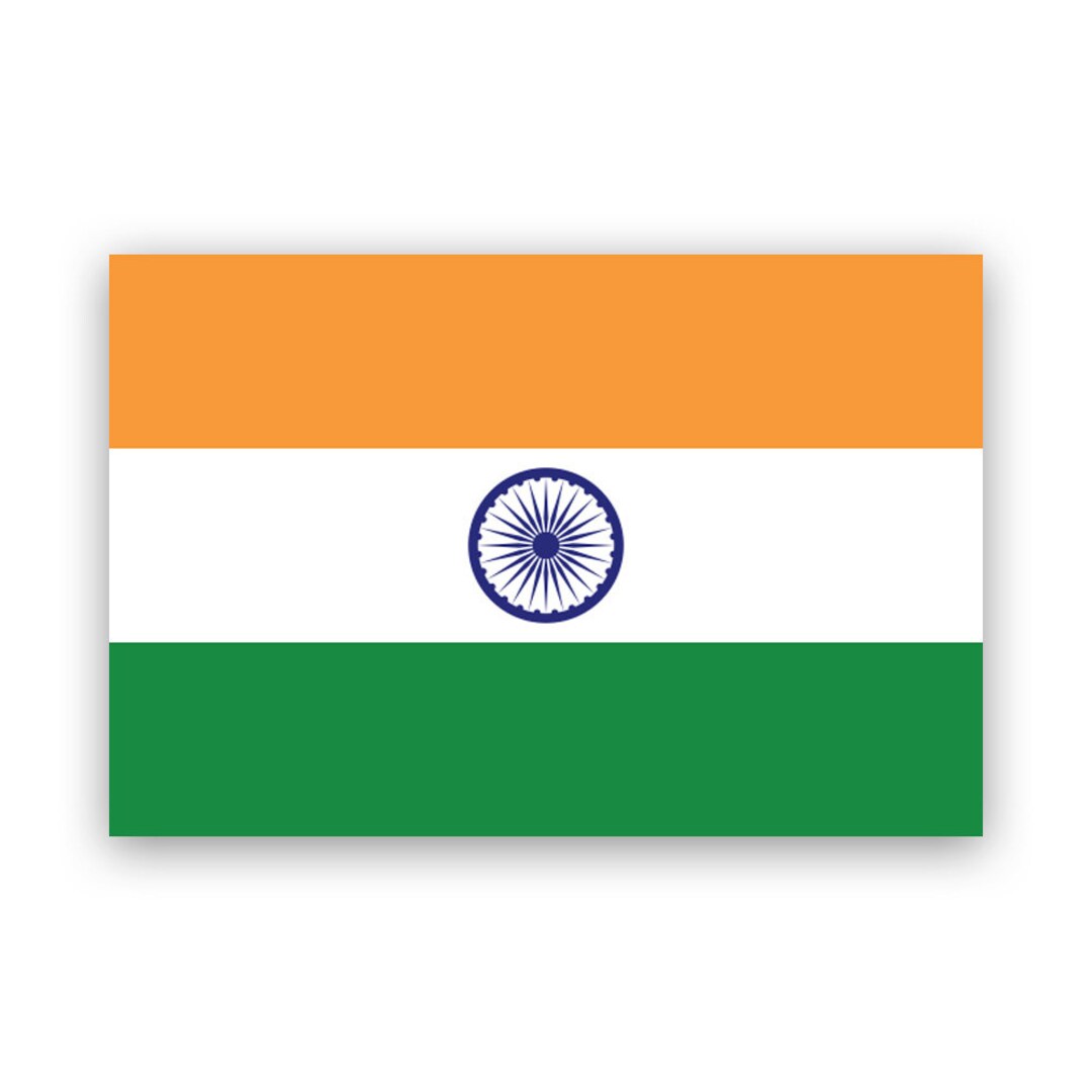 Indian Flag Sticker Decal American Made UV Protected India Ind In - Etsy