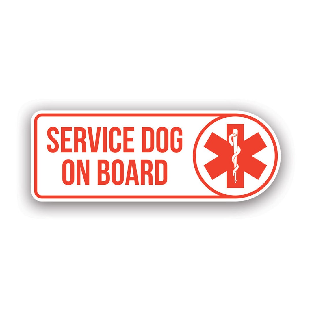 Service Dog on Board Sticker - Decal - American Made - UV Protected ...