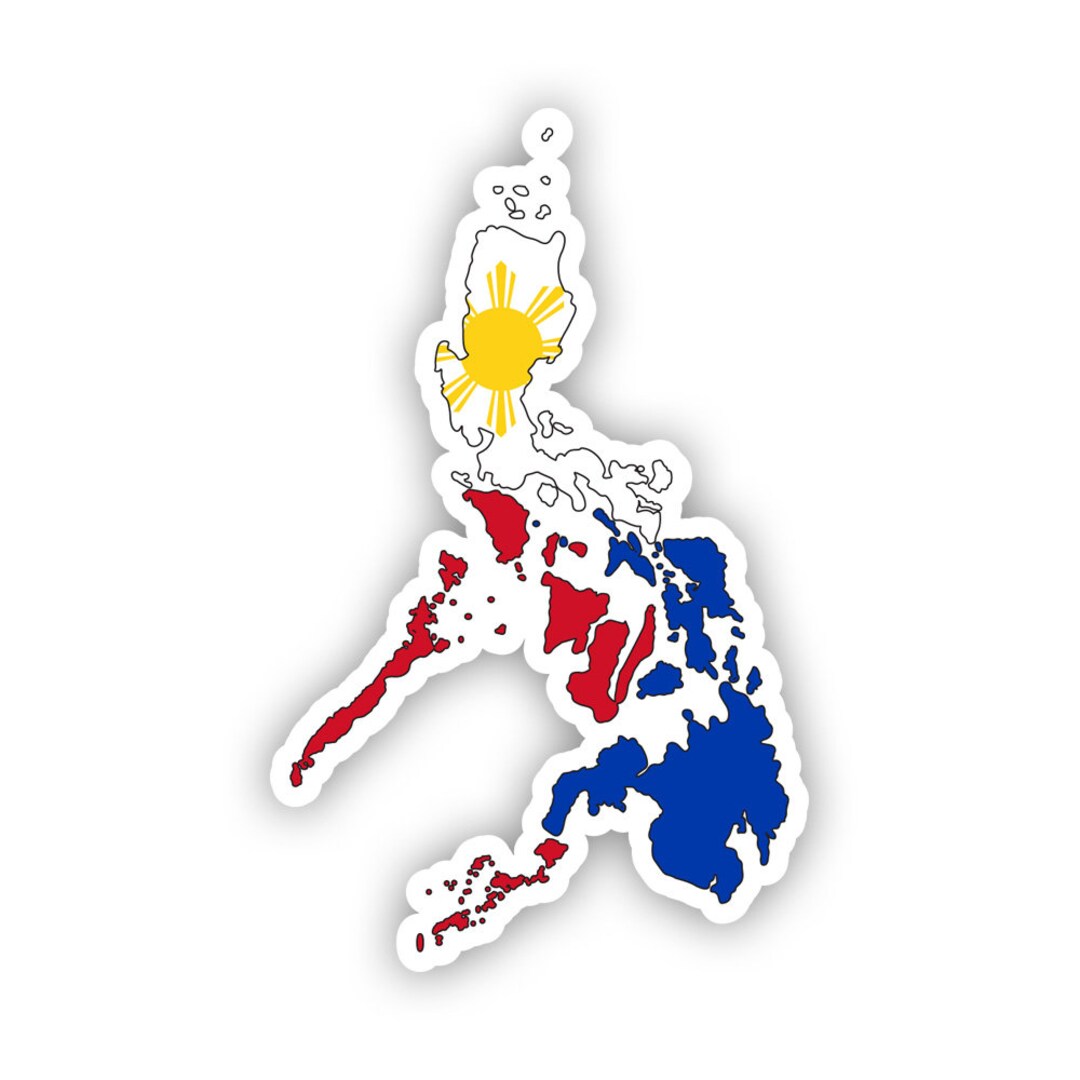 Filipino Shaped Philippines Flag Sticker - Decal - American Made - UV ...
