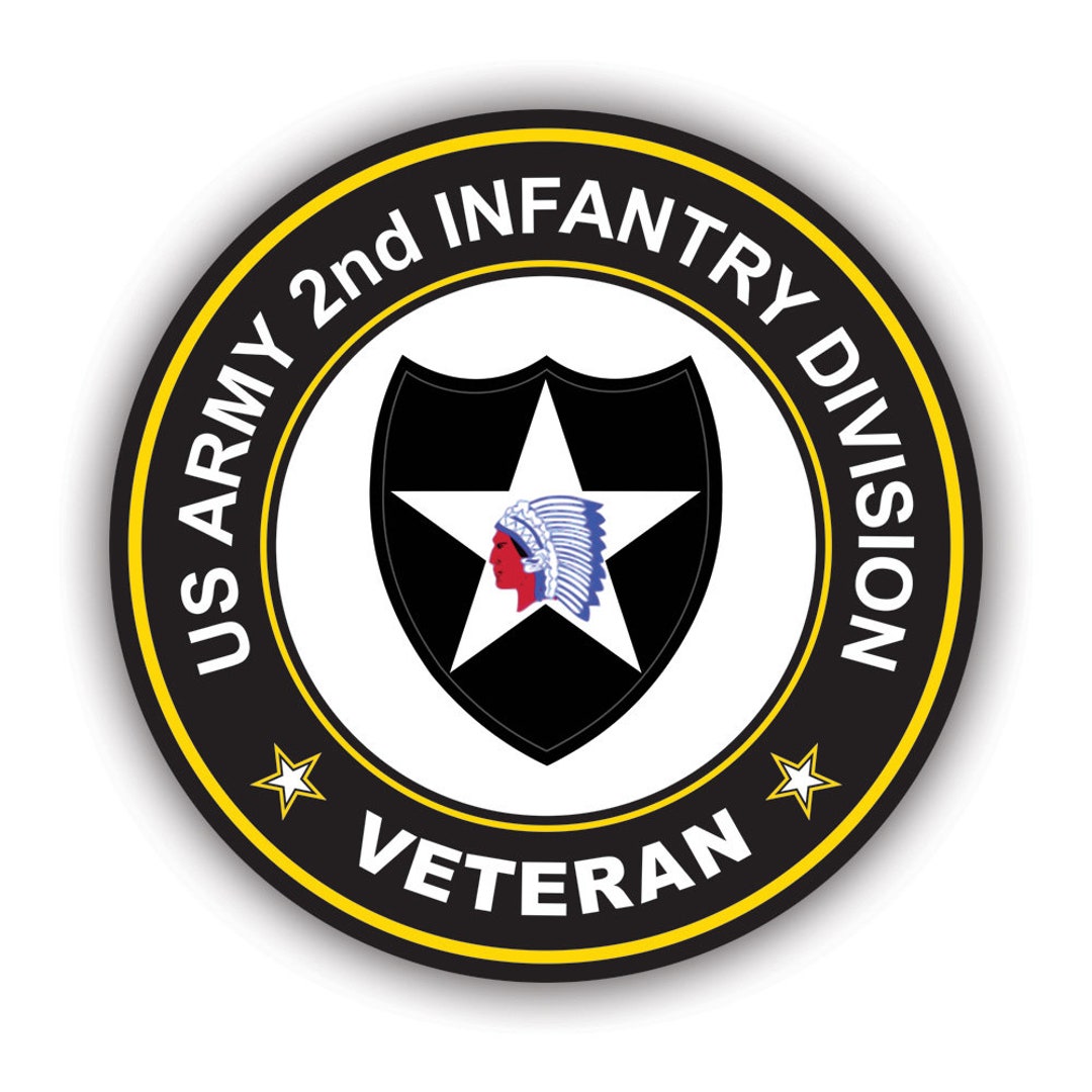 2nd Infantry Division Veteran Sticker - Decal - American Made - UV ...