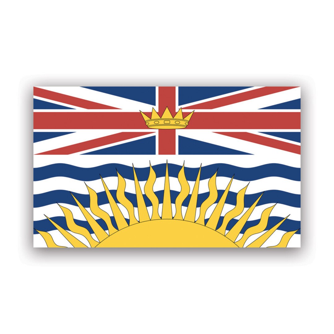 British Columbia Flag Sticker - Decal - American Made - UV Protected ...