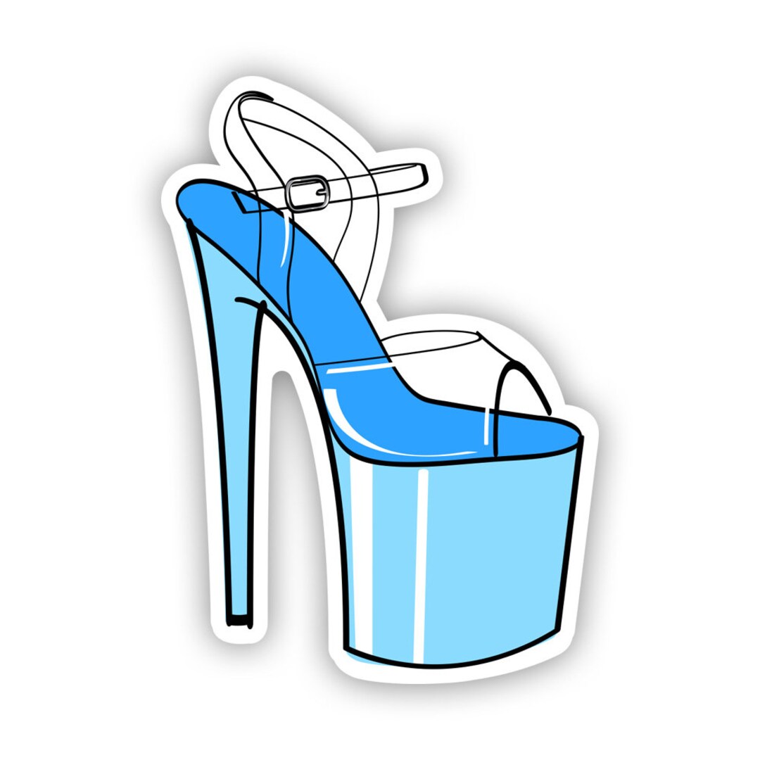 Blue Pole Dancer Heels Sticker - Decal - American Made - UV Protected ...
