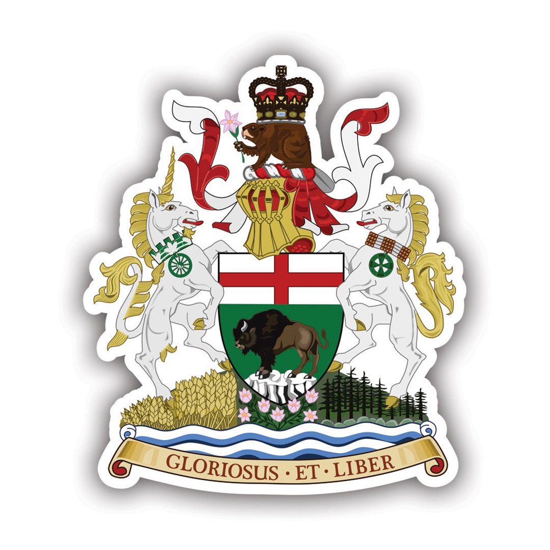 Manitoba Coat of Arms Sticker Decal American Made UV Protected Canadian ...