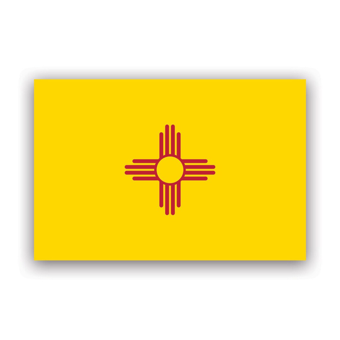 New Mexican Flag Sticker - Decal - American Made - UV Protected State ...