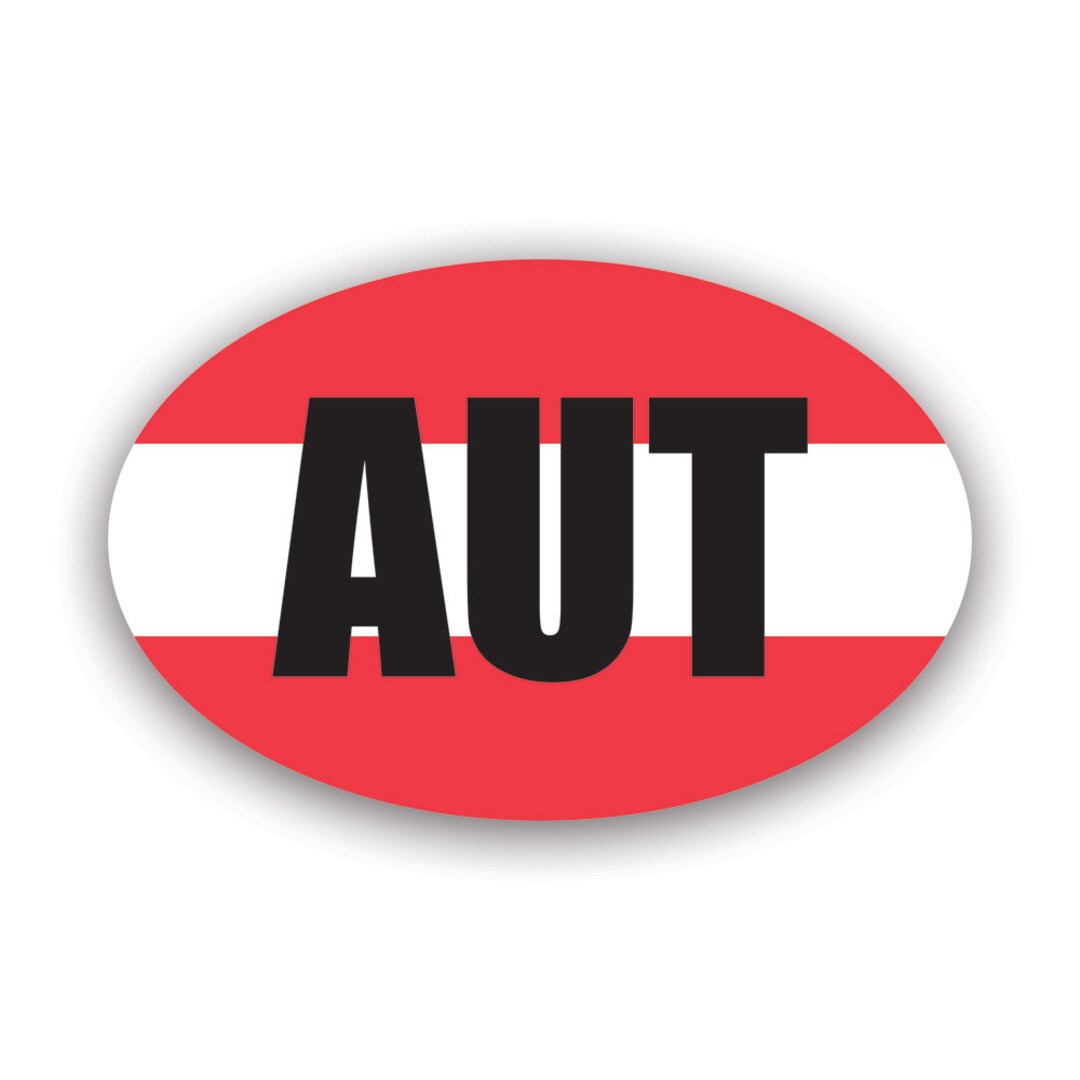 Austria Oval Flag Sticker Decal American Made UV Protected Euro Oval ...