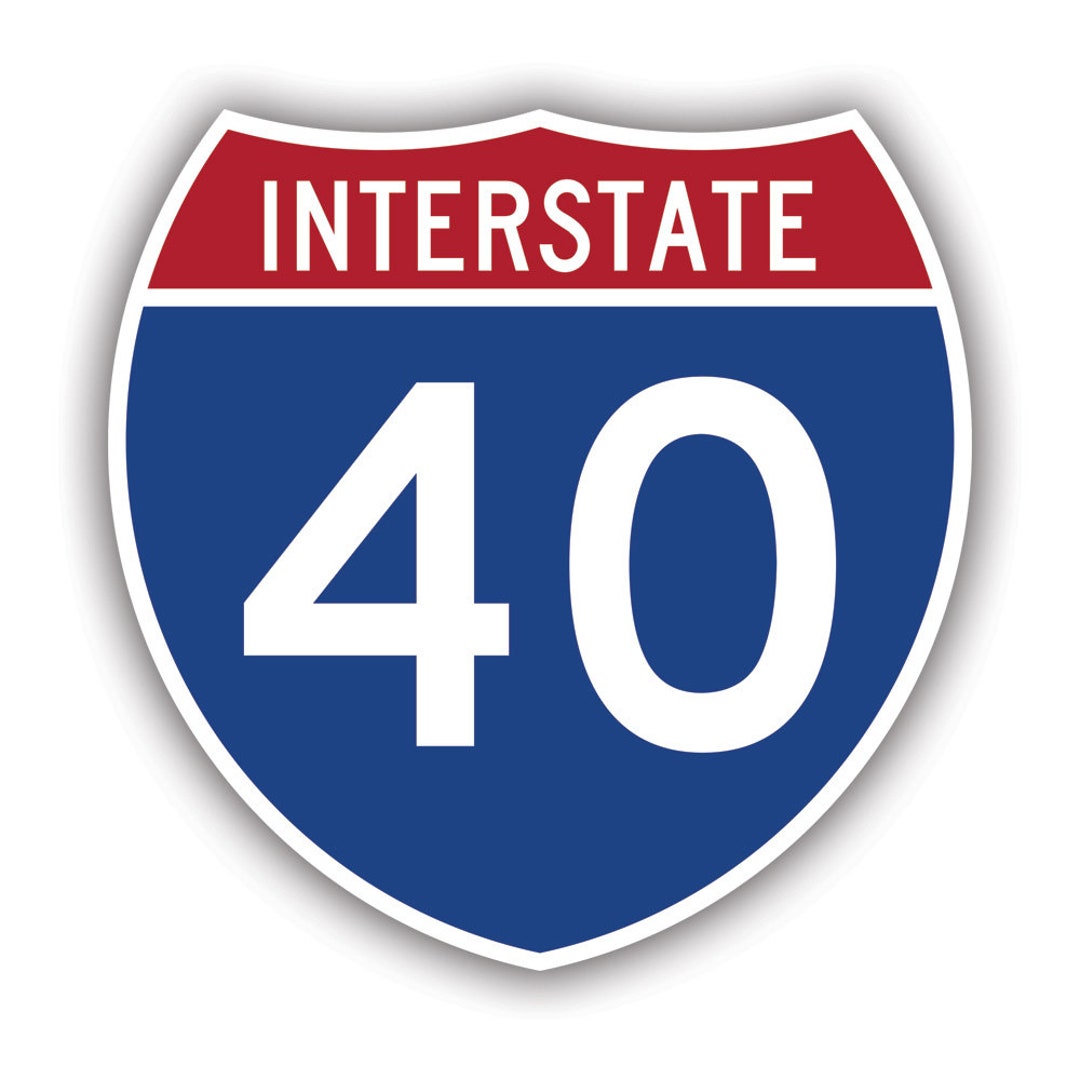 I-40 Interstate 40 Highway Sticker - Decal - American Made - UV ...