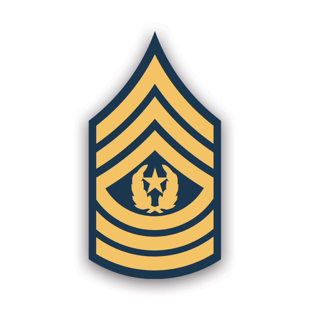 E-9 Command Sergeant Major Insignia Sticker - Decal - American Made ...
