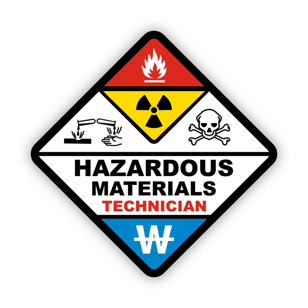Haz Mat Hazardous Materials Technician Tech Sticker - Decal - American ...