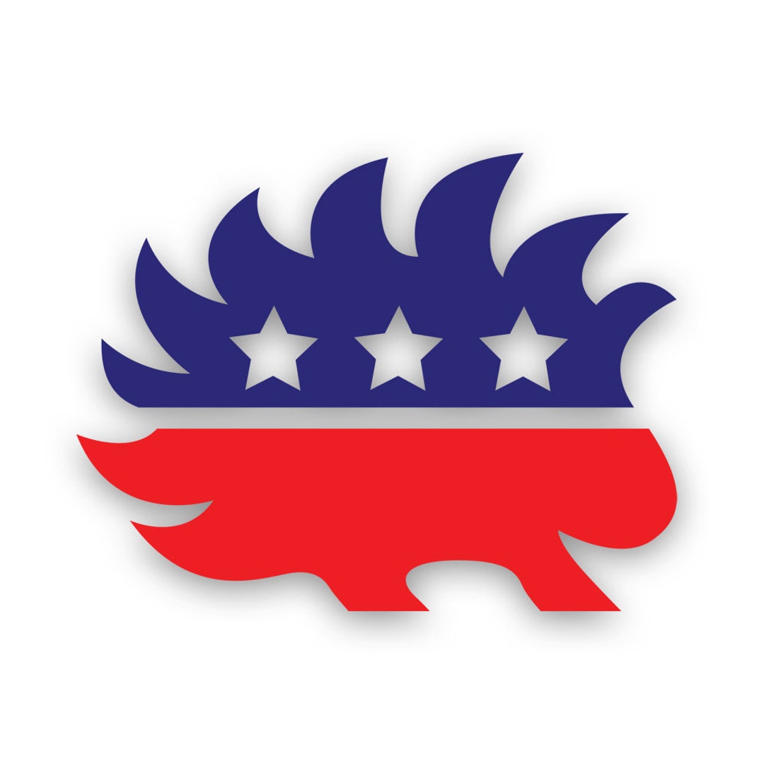 Libertarian Porcupine Sticker - Decal - American Made - UV Protected ...