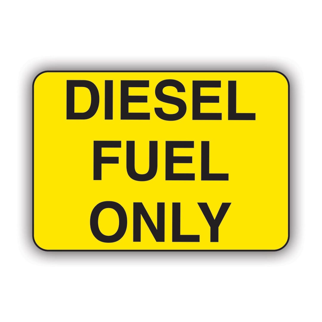Yellow Diesel Fuel Only Sticker Decal American Made UV Protected Gas ...