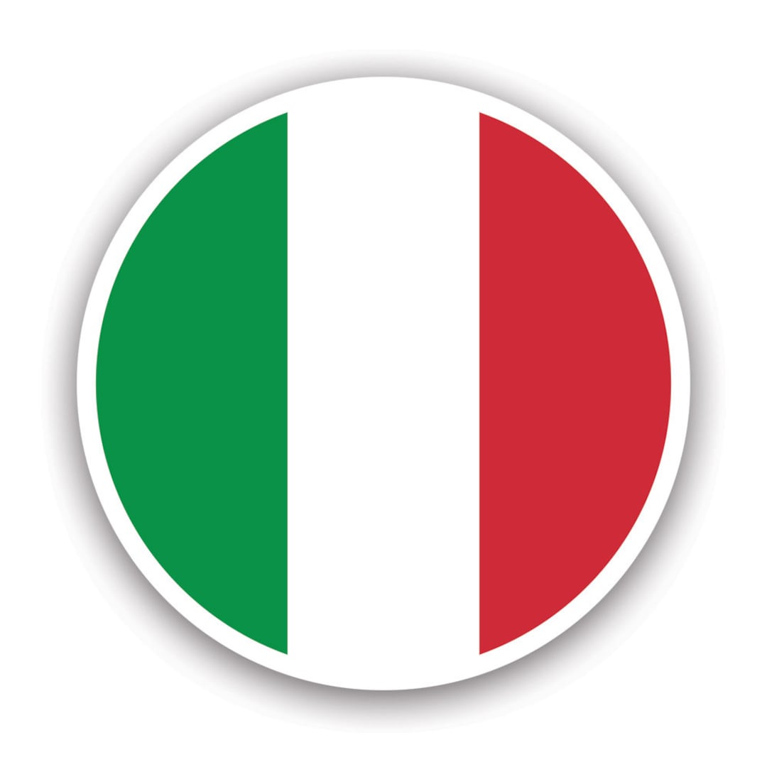 Round Italian Flag Sticker Decal American Made UV Protected Italy Circle - Etsy