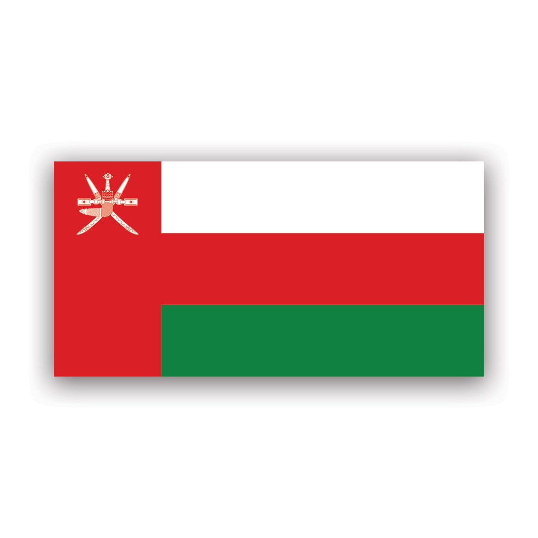 Omani Flag Sticker - Decal - American Made - UV Protected - Oman Omn Om ...
