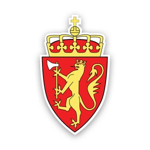 Norwegian Coat of Arms Sticker - Decal - American Made - UV Protected ...