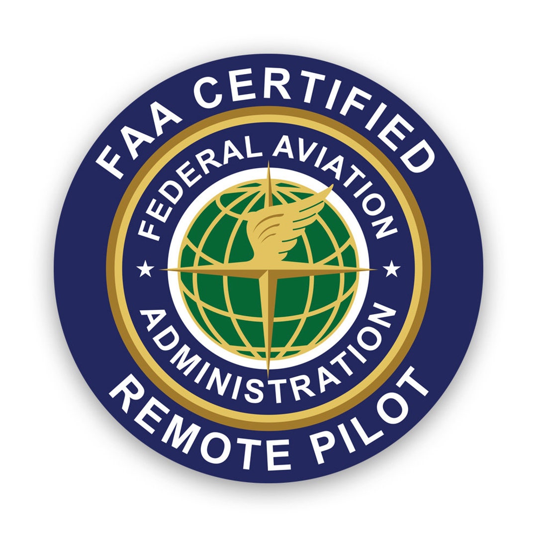 Circle FAA Certified Remote Pilot Sticker - Decal - American Made - UV ...