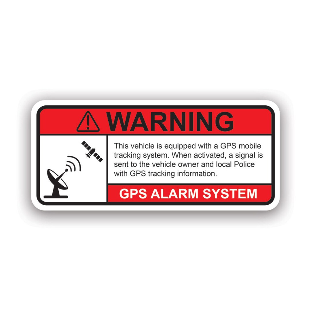 GPS Anti Theft Vehicle Security Warning Alarm Sticker Decal - Self ...