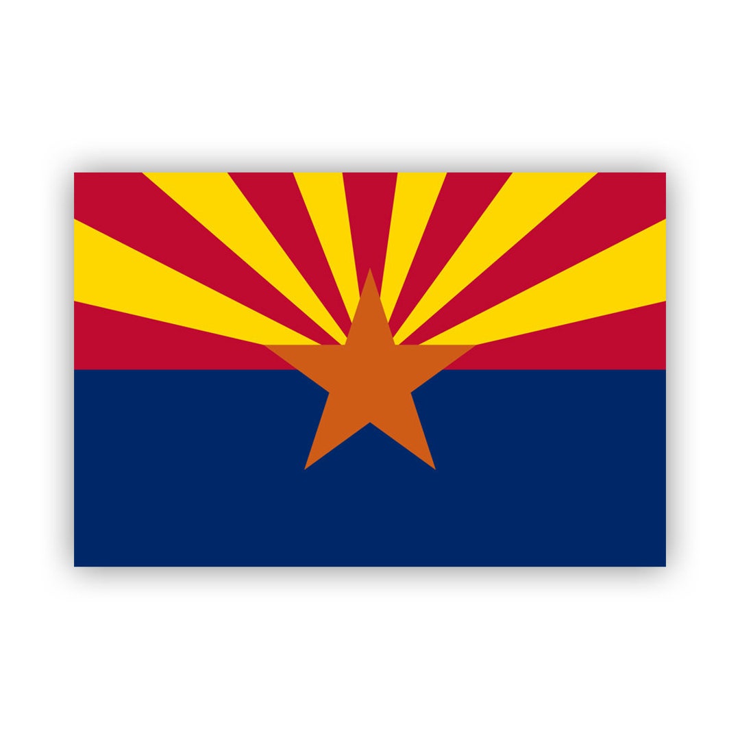 Arizona State Flag Sticker - Decal - American Made - UV Protected Az 13 ...