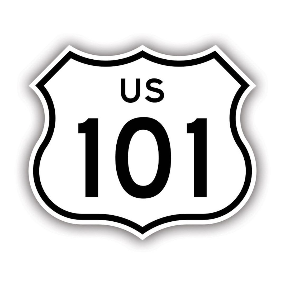 US Highway 101 Sign Sticker - Decal - American Made - UV Protected - Ca ...