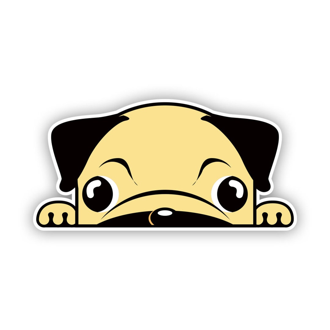 Pug Sticker Decal American Made UV Protected Mini Dutch Mastiff Puggles ...