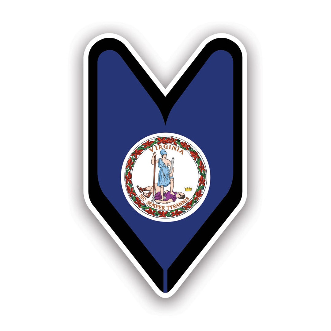Virginia Driver Badge Sticker - Decal - American Made - UV Protected ...