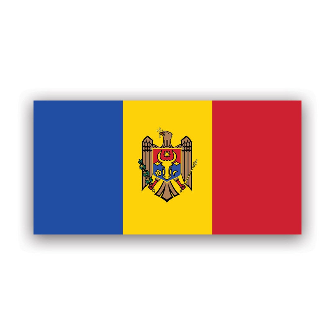 Moldovan Flag Sticker - Decal - American Made - UV Protected - Moldova ...