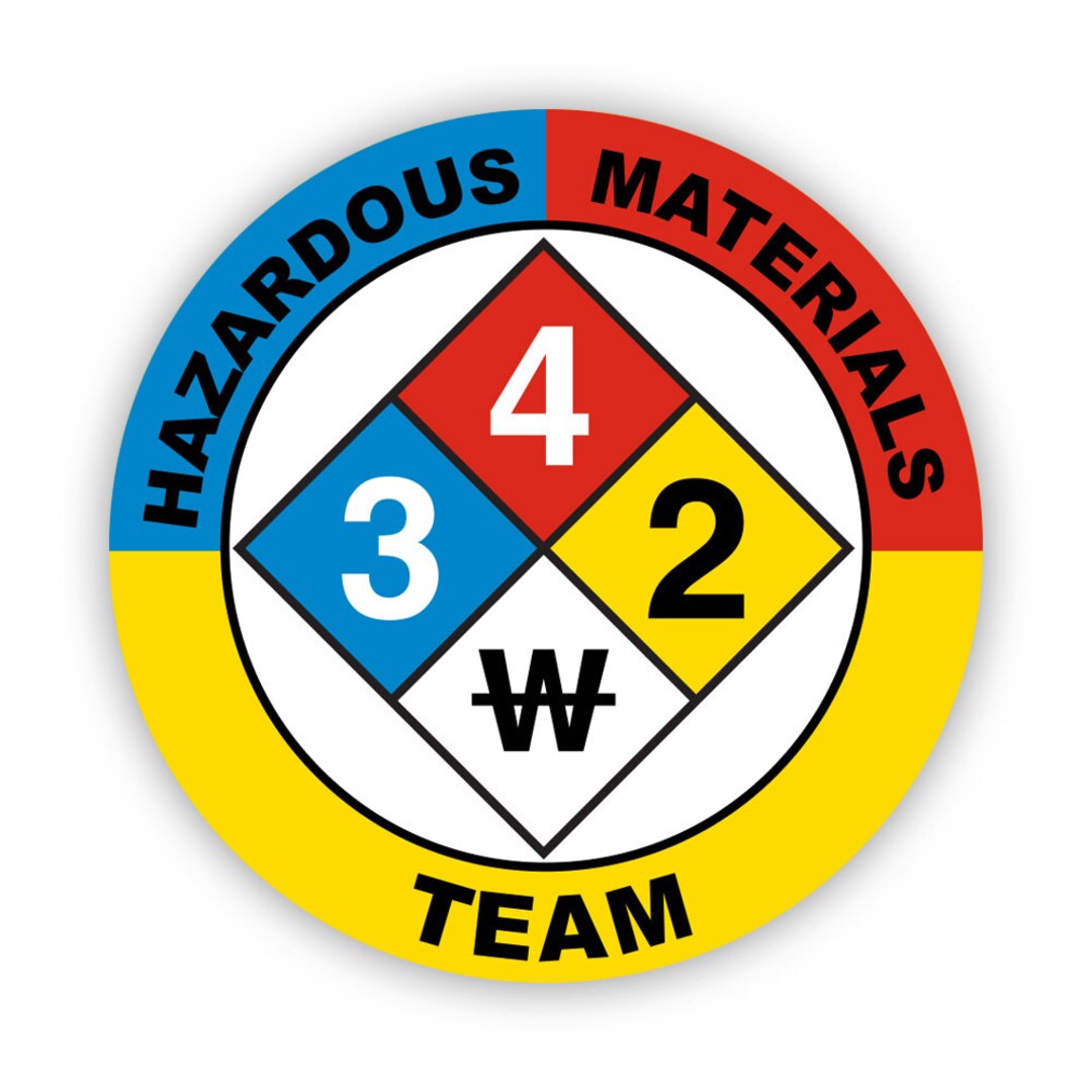 Haz Mat Hazardous Materials Team Sticker Decal American Made UV ...