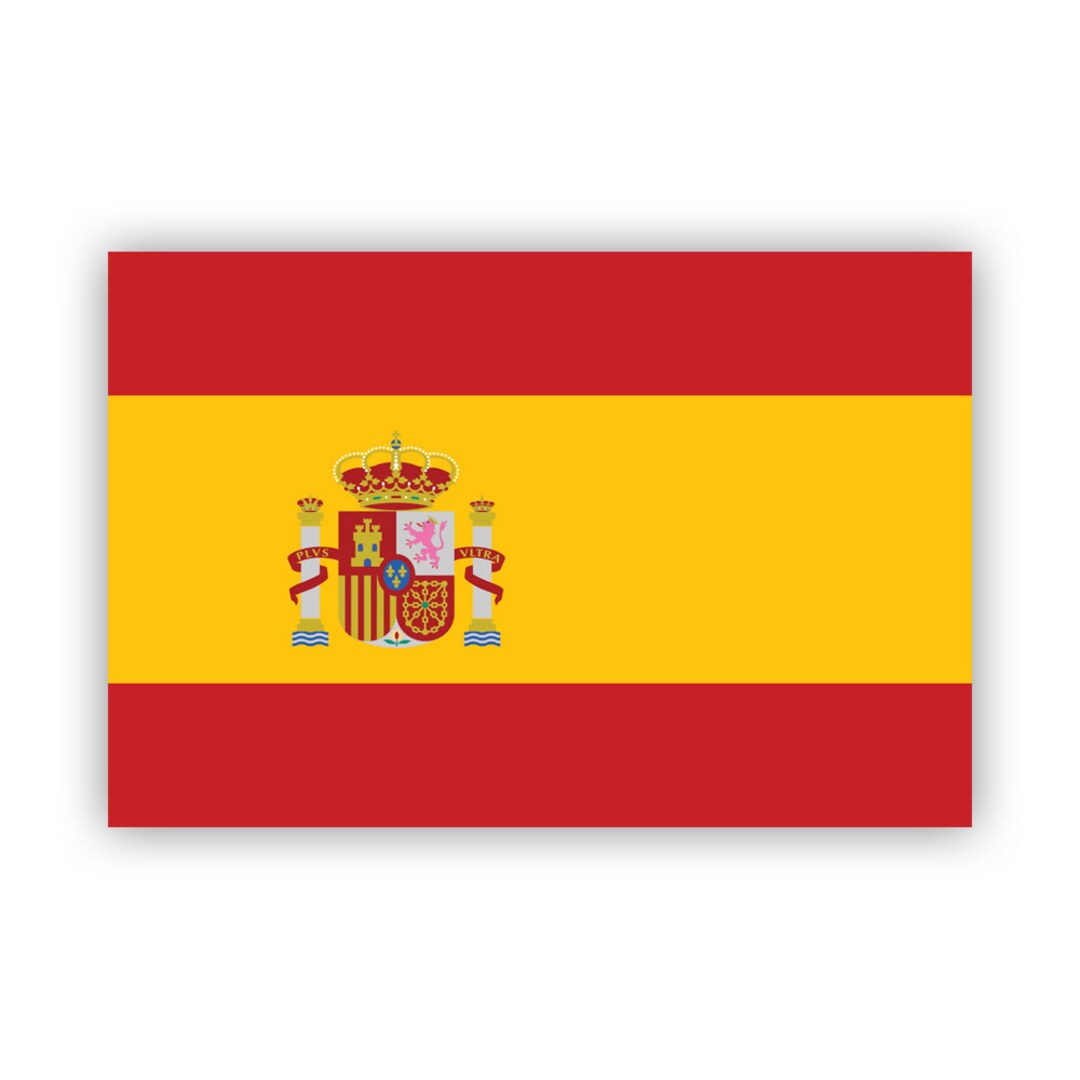 Spanish Flag Sticker - Decal - American Made - UV Protected Spain - Etsy