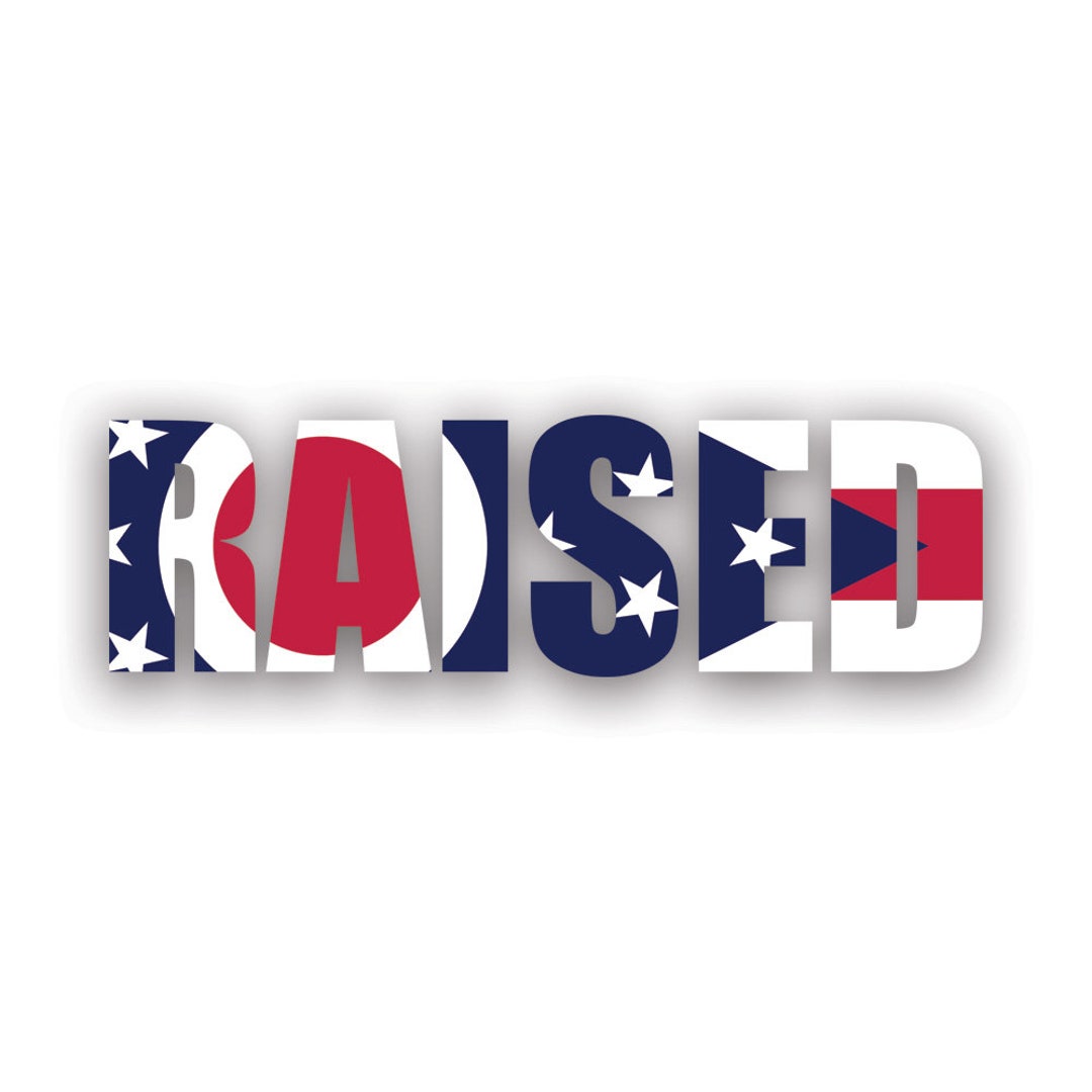 Ohio Raised State Flag Sticker - Decal - American Made - UV Protected ...