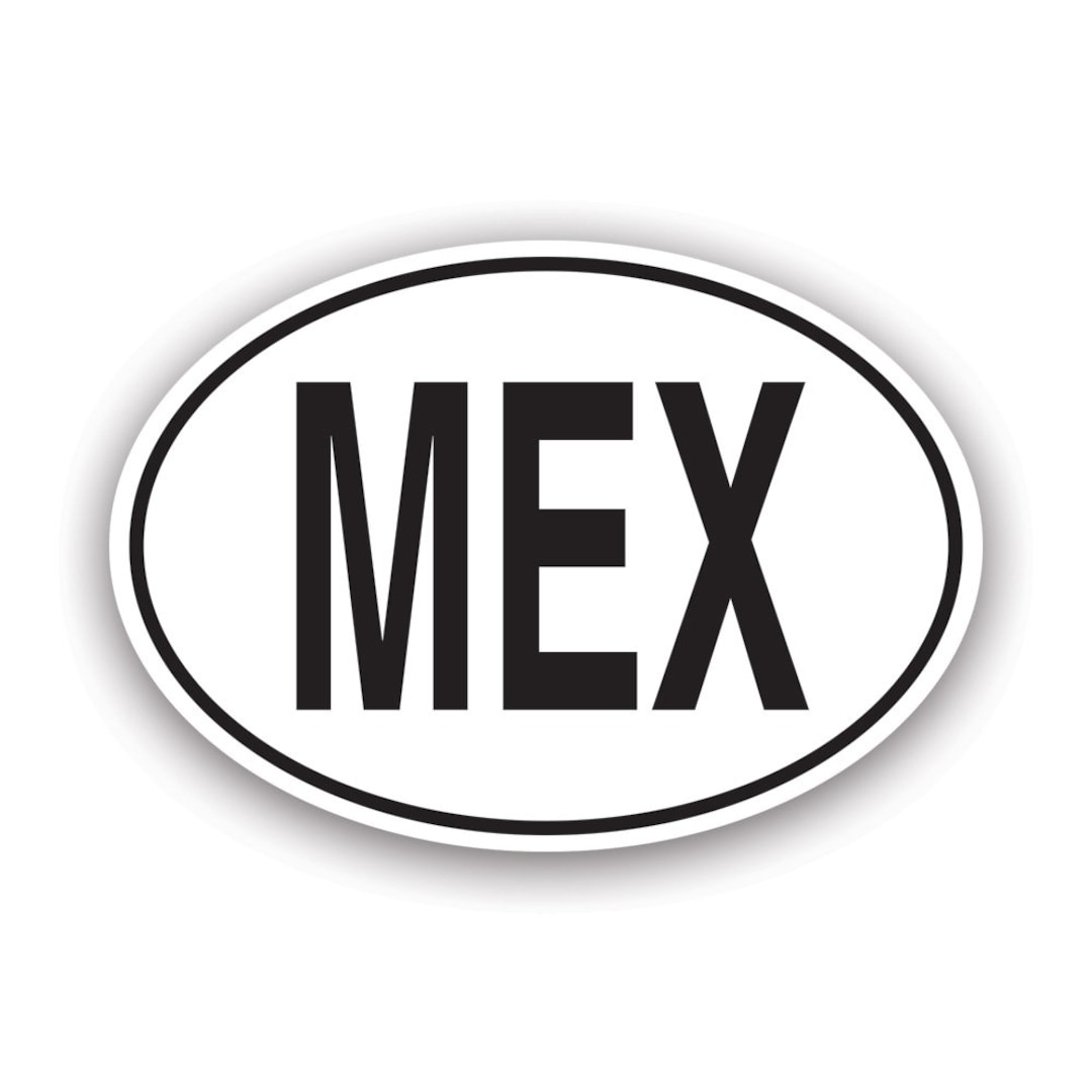 Adesivo oval com código de país MEX México - Decalque - Feito na ...