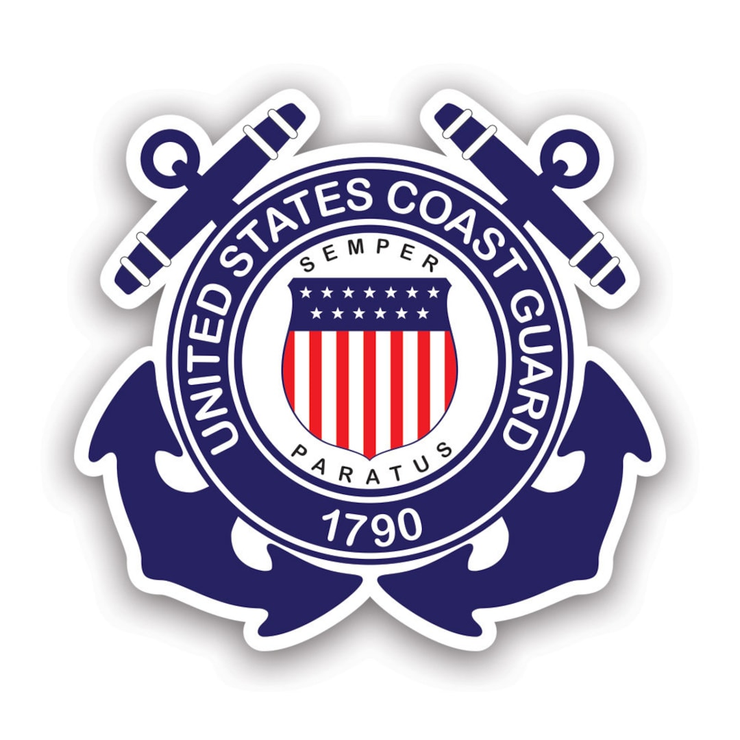 Vintage U.S. Coast Guard Anchors Sticker - Decal - American Made - UV ...